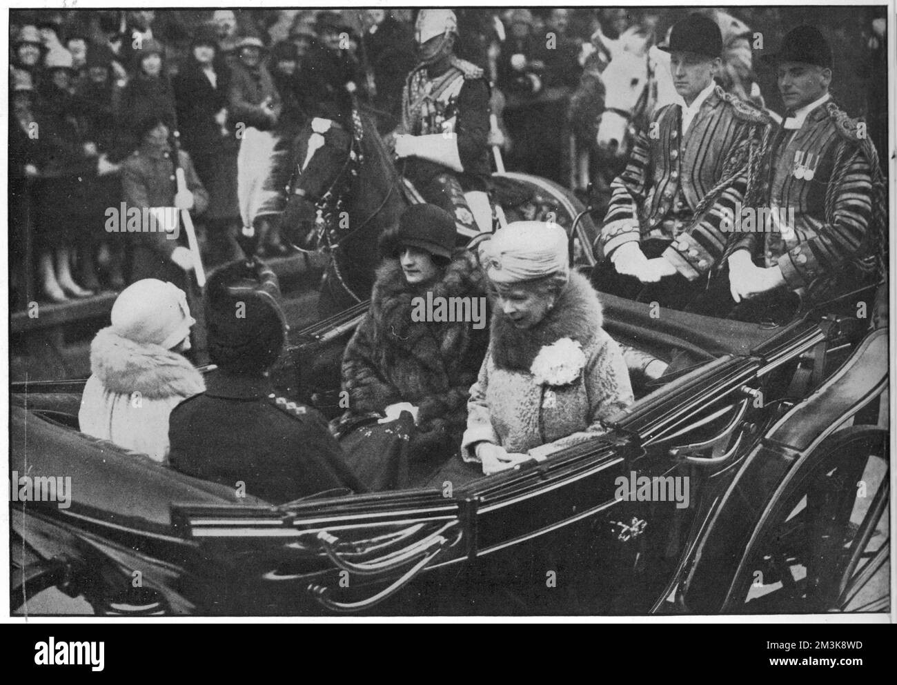 QUEEN MARY pictured with Queen Souriya of Afghanistan during a visit of ...