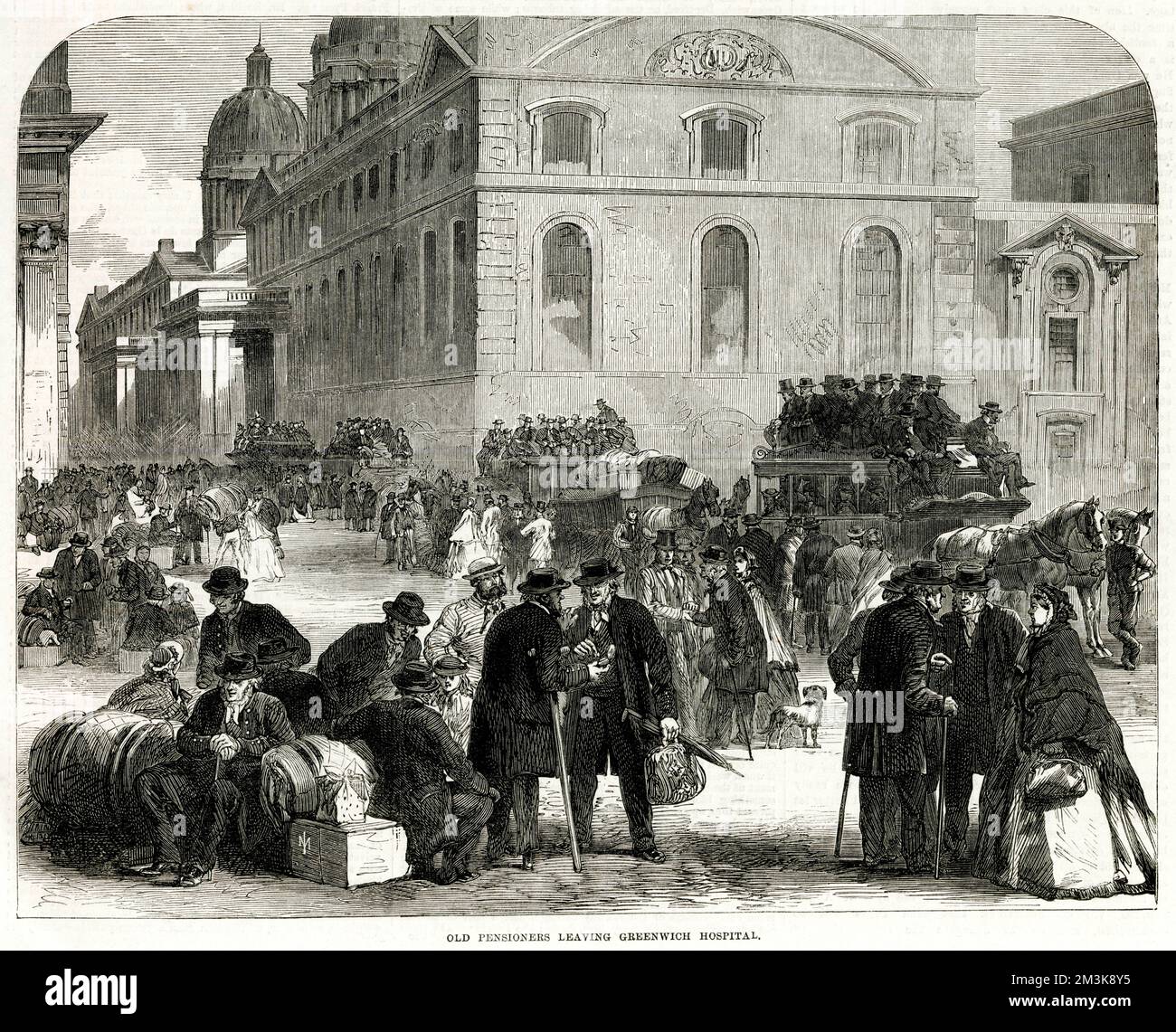 Greenwich Pensioners 1865 Stock Photo - Alamy