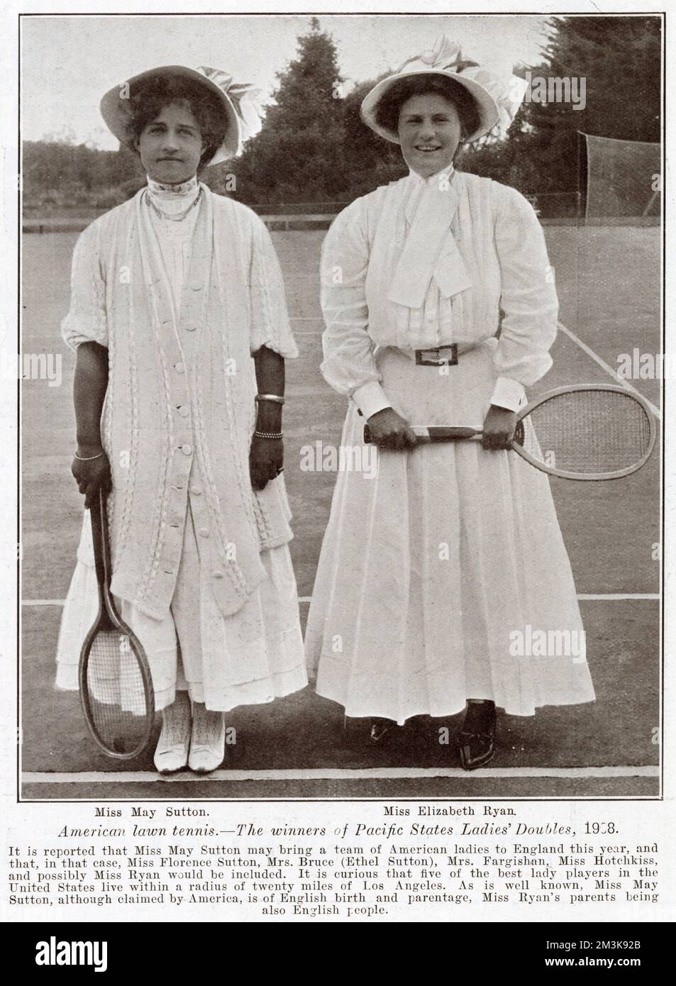 May Sutton & Elizabeth Ryan Stock Photo - Alamy