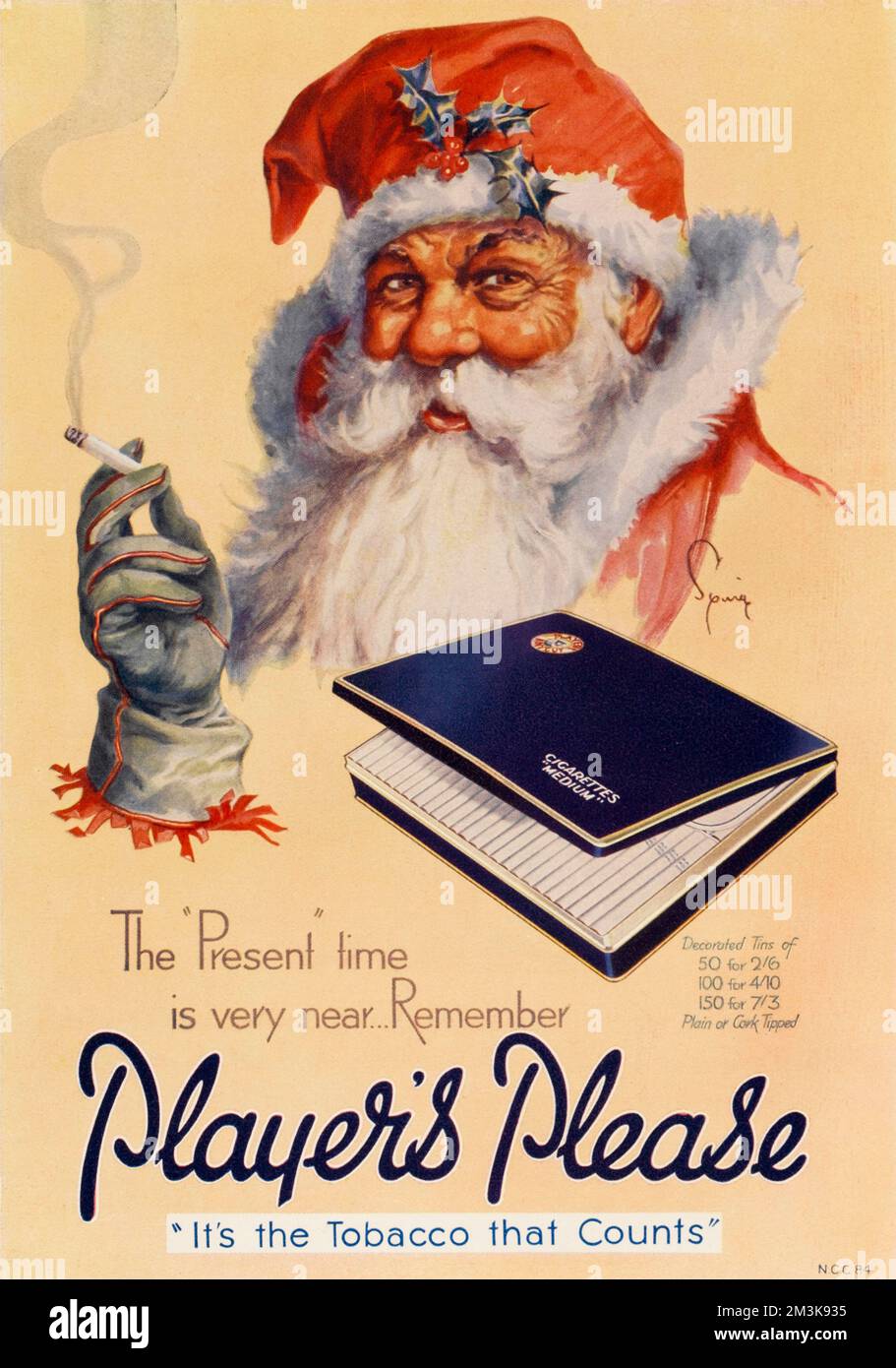 Santa smokes cigarette hi-res stock photography and images - Alamy