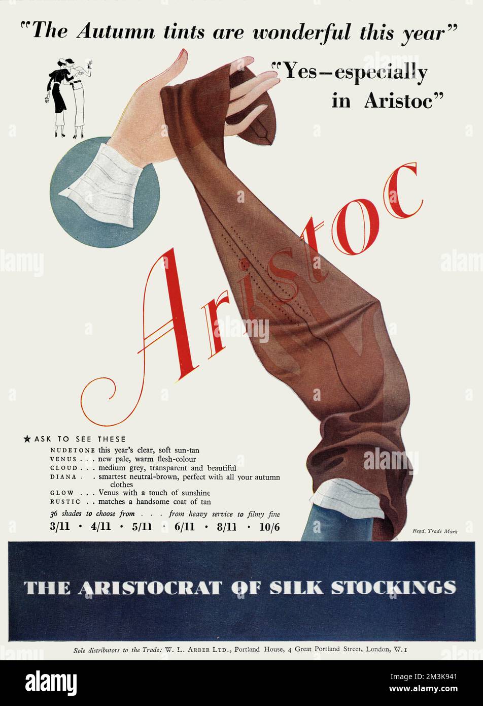 1930s stocking advert hi-res stock photography and images - Alamy