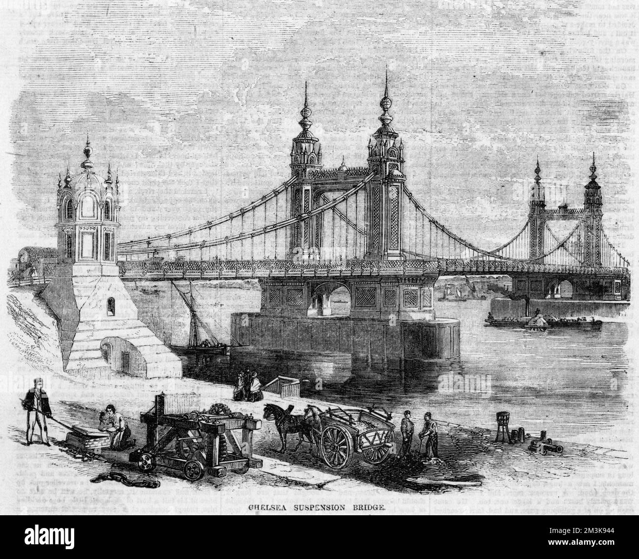Chelsea bridge, london Black and White Stock Photos & Images - Alamy