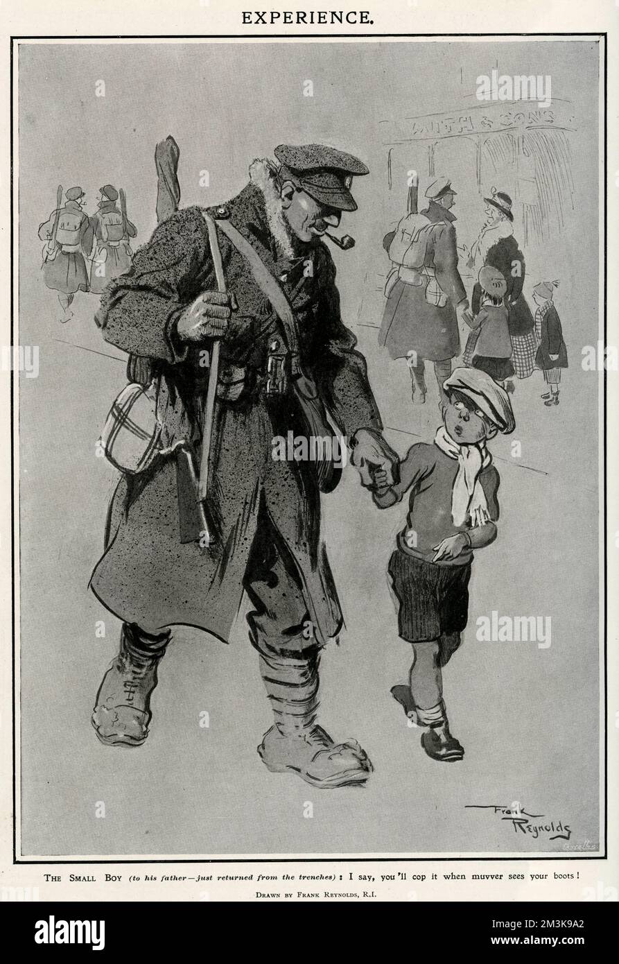 A small boy, meeting his soldier father who is home on leave during ... A small boy, meeting his soldier father who is home on leave during ...