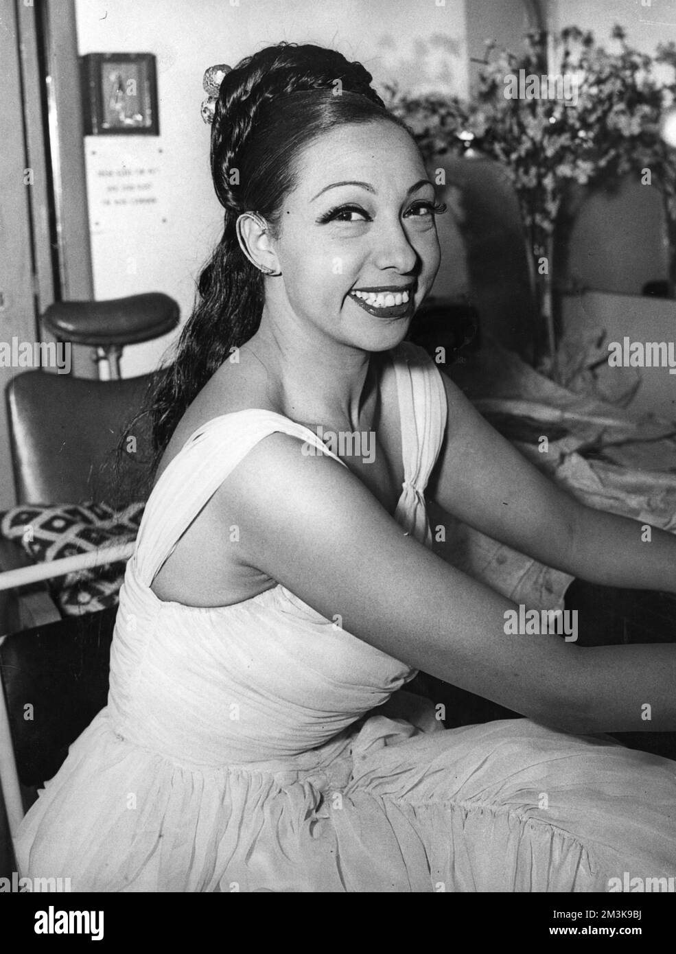 Josephine Baker (1906-1975) French singer in her dressing room at ...
