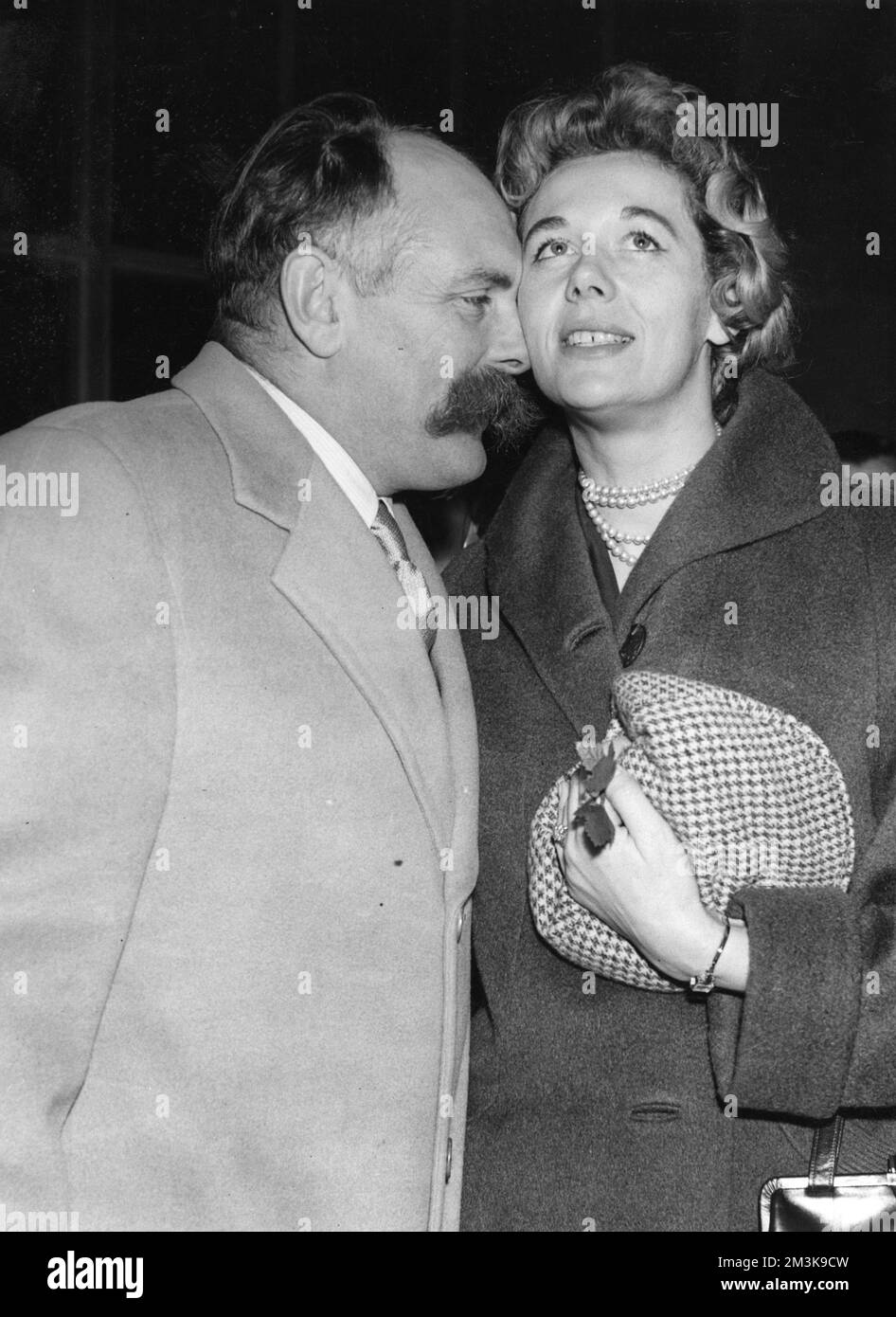 Jimmy Edwards (1920-1988) British comedian and actor with his wife ...