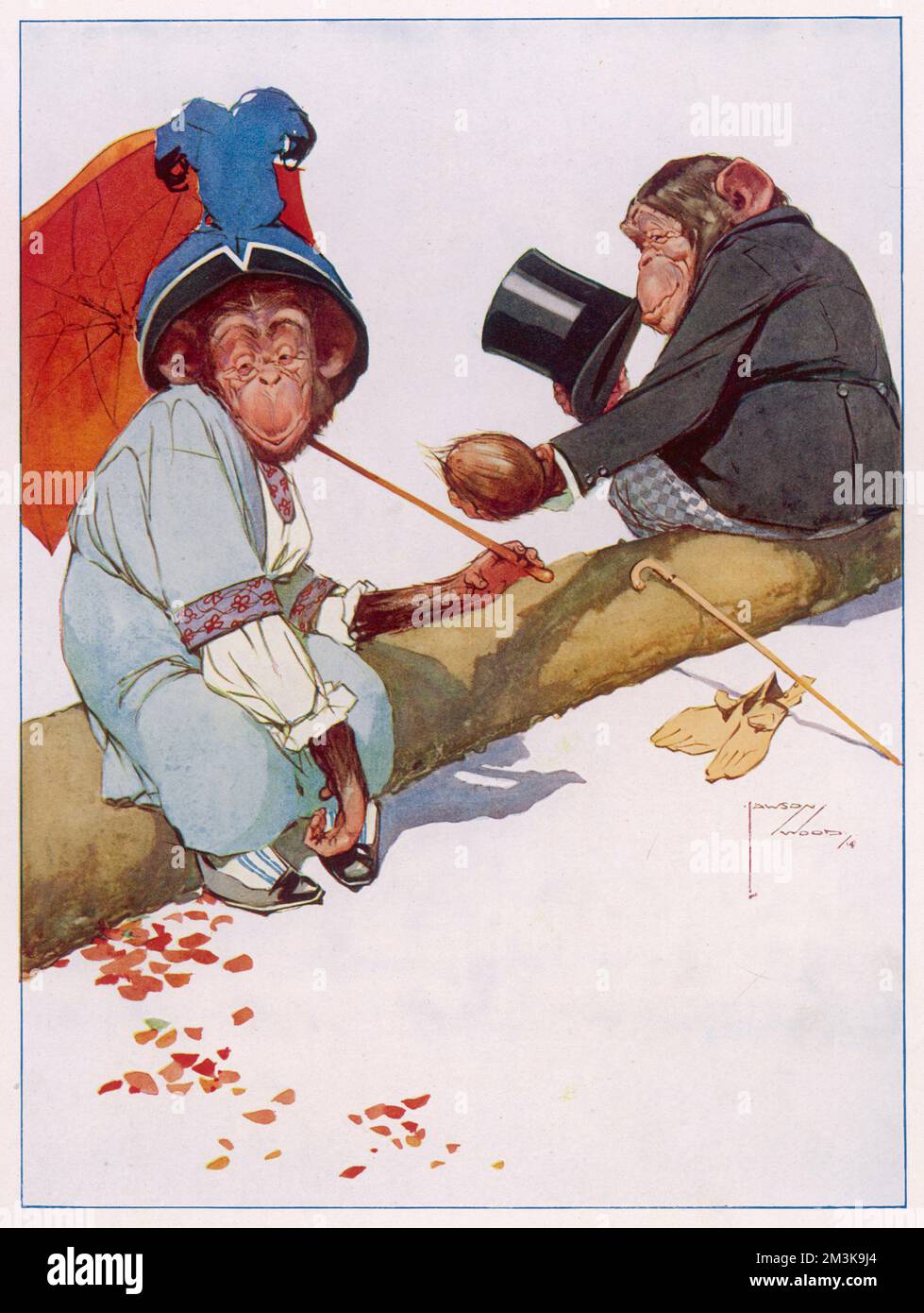 The First Advance by Lawson Wood Stock Photo - Alamy