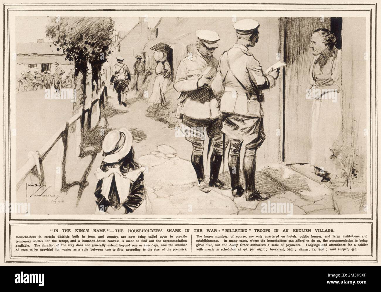 The Householder's Share in the War Stock Photo - Alamy