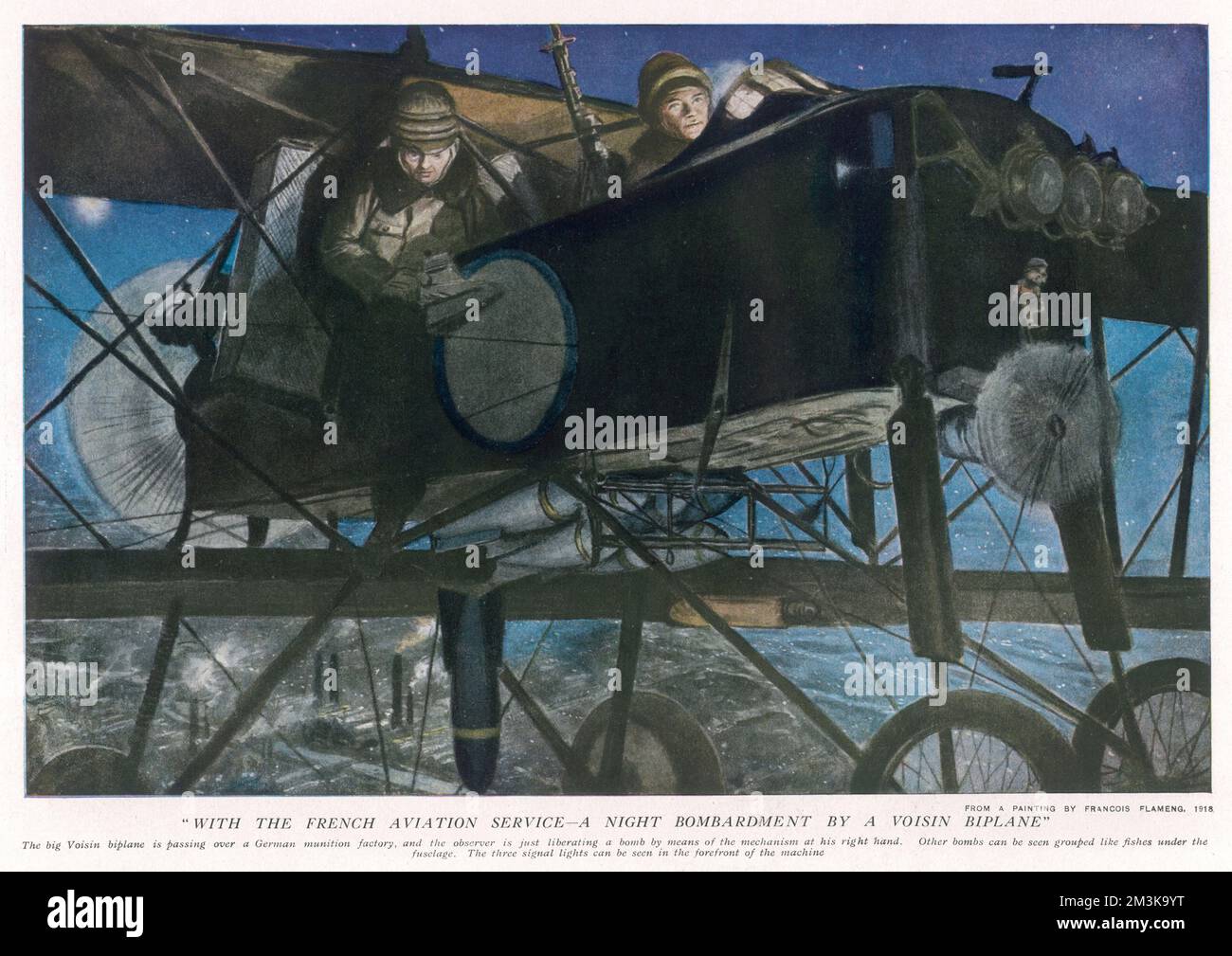 Ww1 french biplane bomber flight hi-res stock photography and images ...