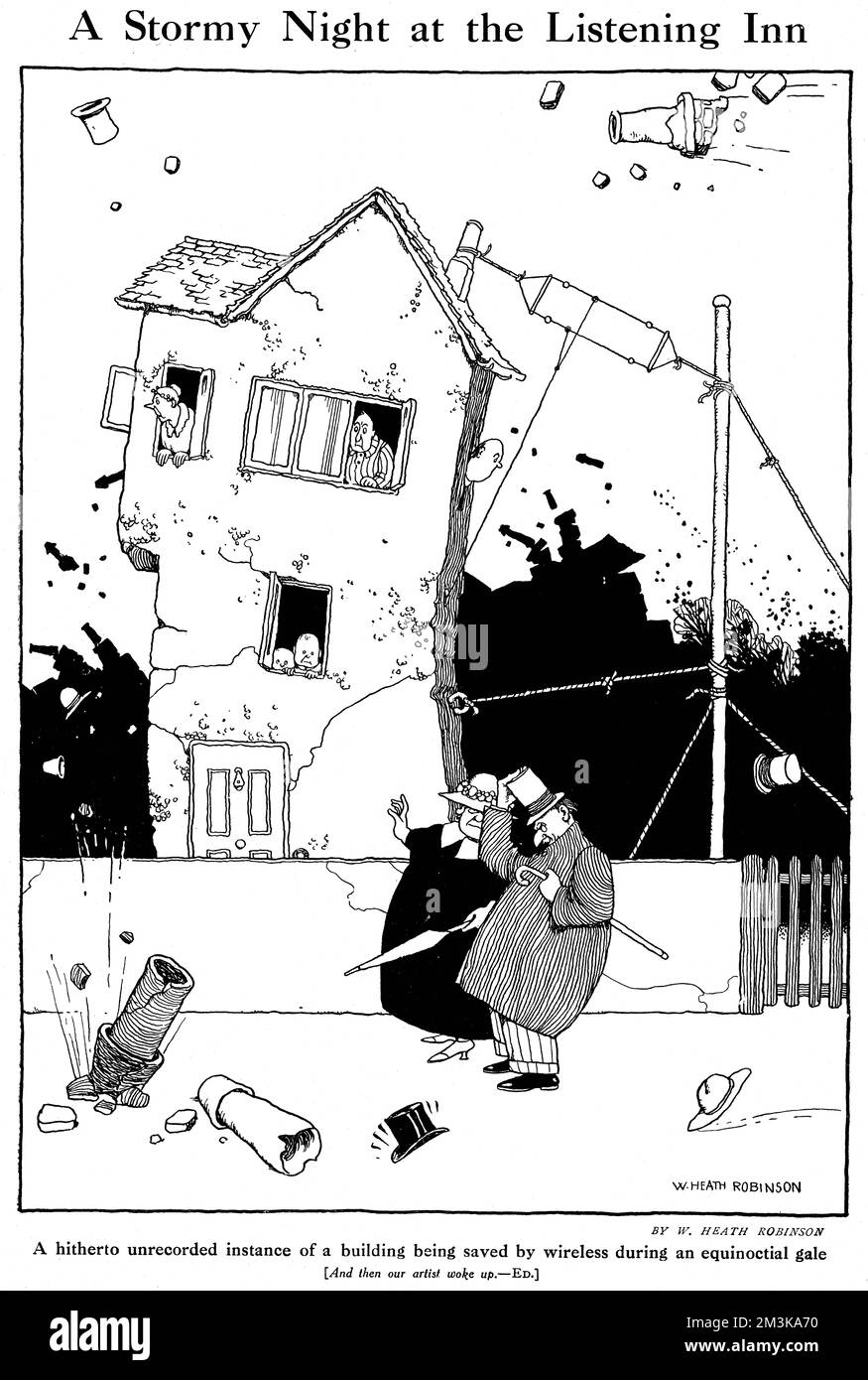 Cartoon weather gale Black and White Stock Photos & Images - Alamy