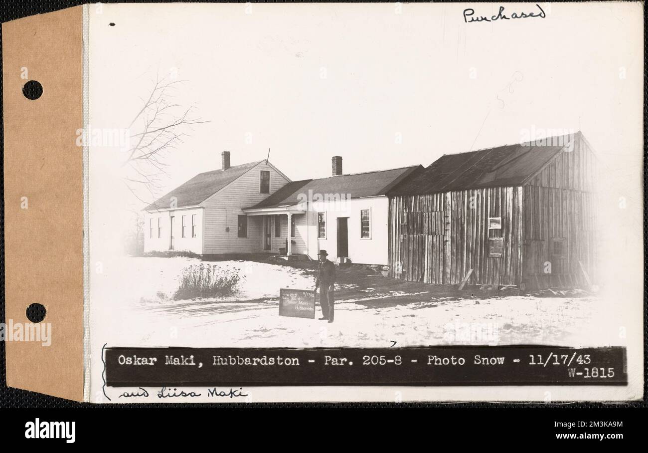 Oskar and Lisa Maki, house and barn, Hubbardston, Mass., Nov. 17, 1943 ...
