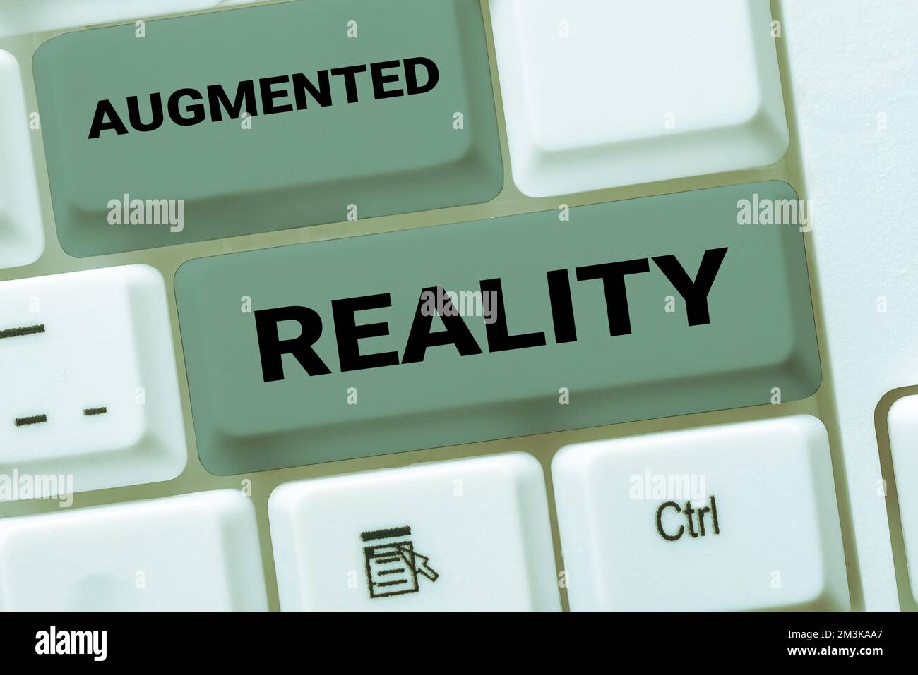 Handwriting text Augmented Reality. Concept meaning technology that ...
