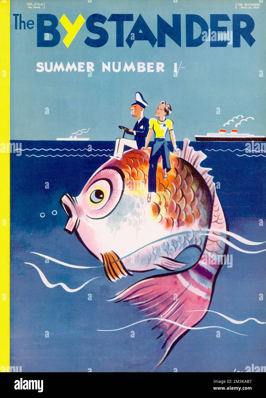 FISH SAILING COUPLE 1939 Stock Photo - Alamy