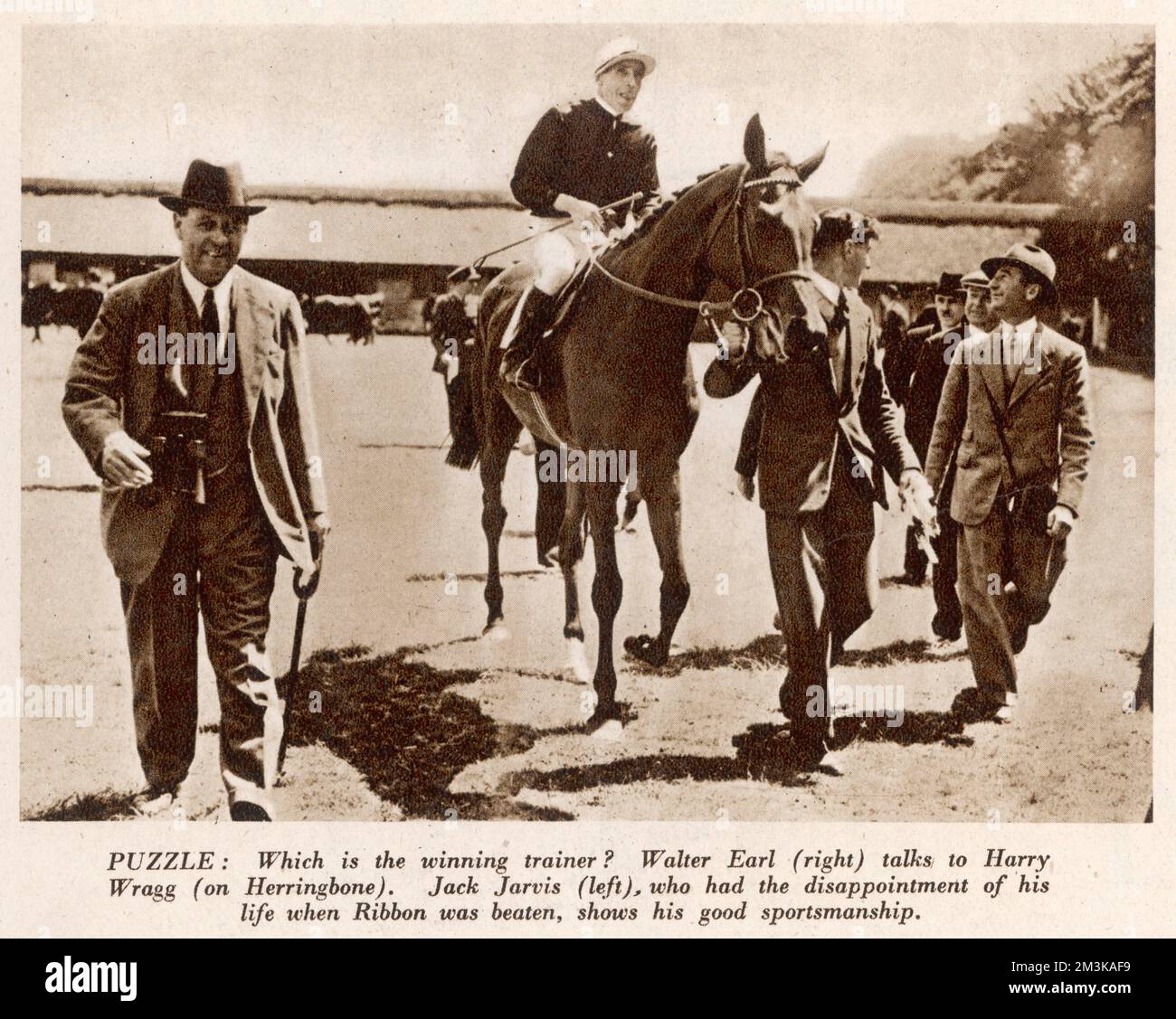 Walter Earl (right) the trainer of the winning horse, Herringbone ...