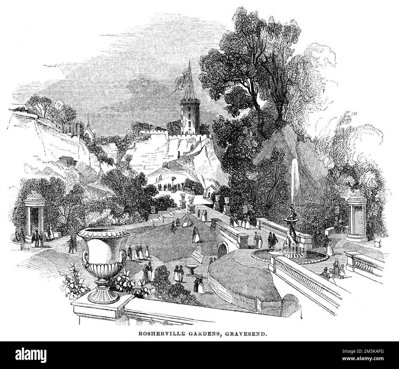 Rosherville Gardens, Gravesend, Kent - described as 'the modern ...