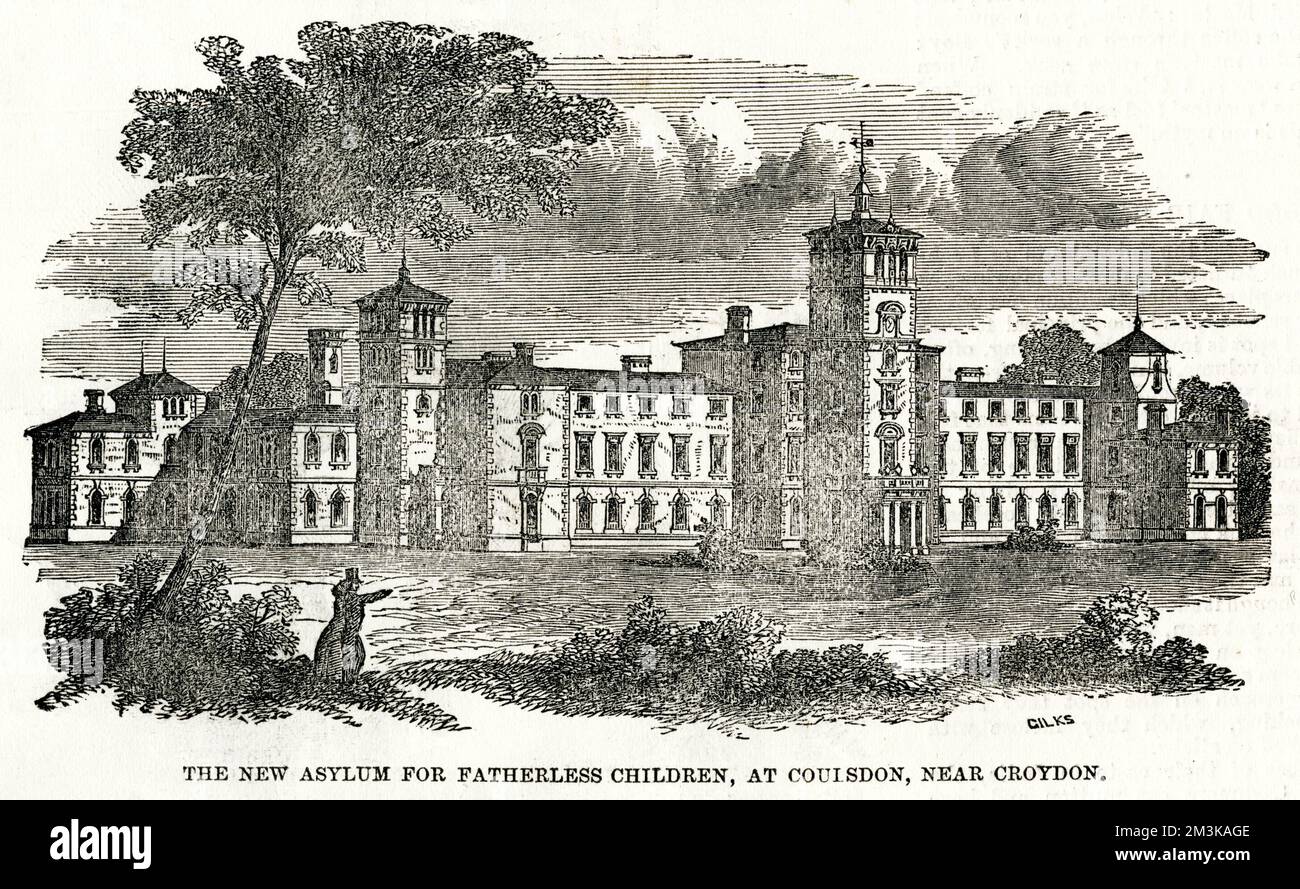 New Asylum for Fatherless Children, Reedham 1858 Stock Photo - Alamy