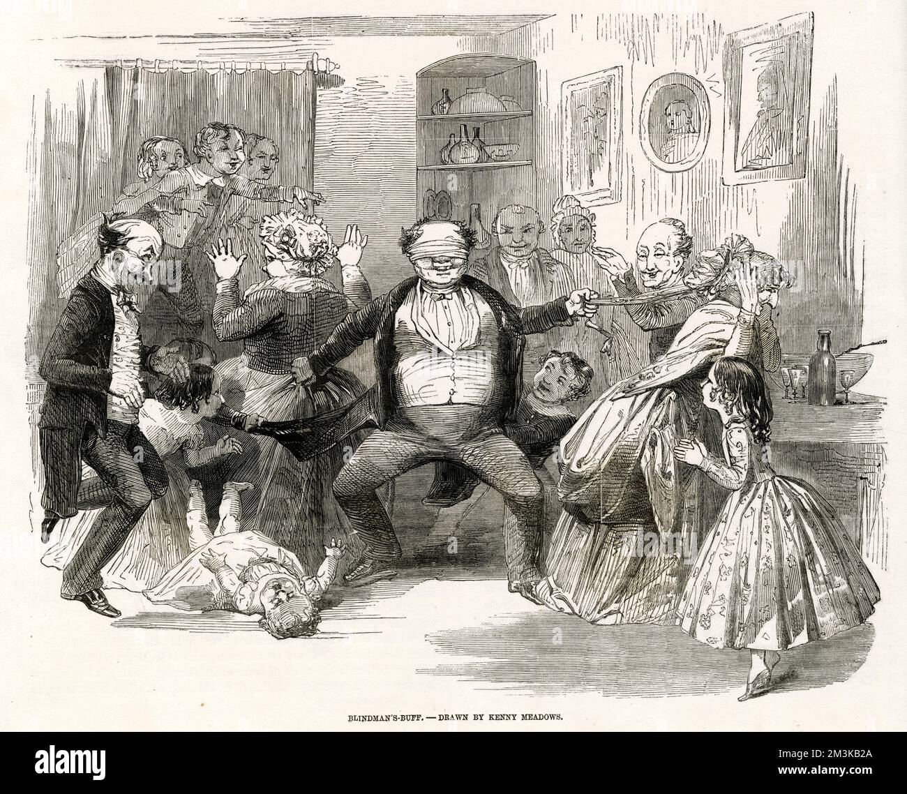 Blind Man's Buff 1850 Stock Photo - Alamy