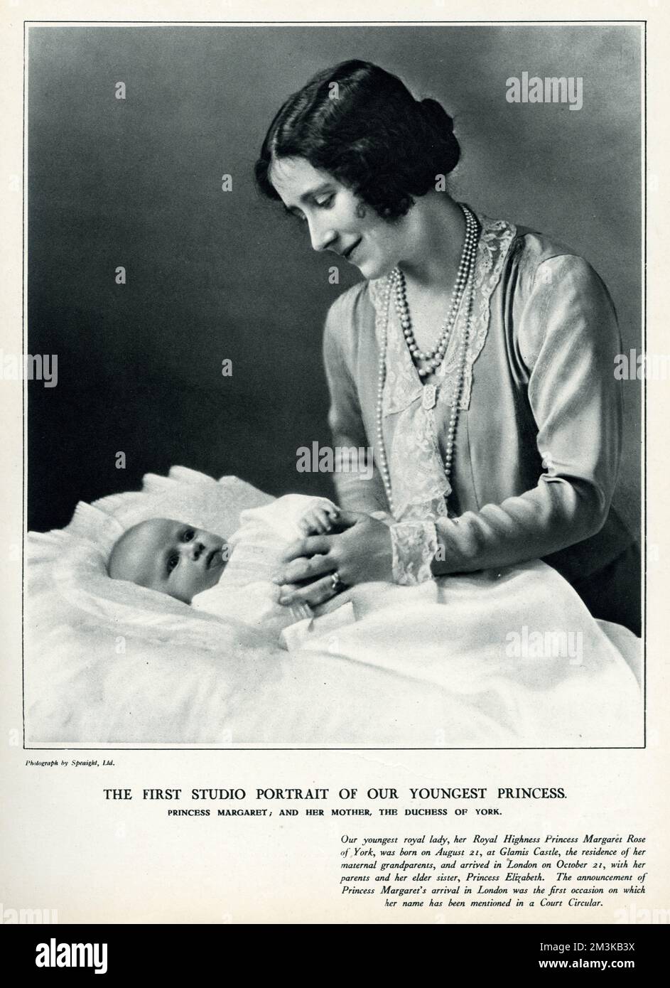 Princess Margaret and her Mother The Duchess of York 1930 Stock Photo ...