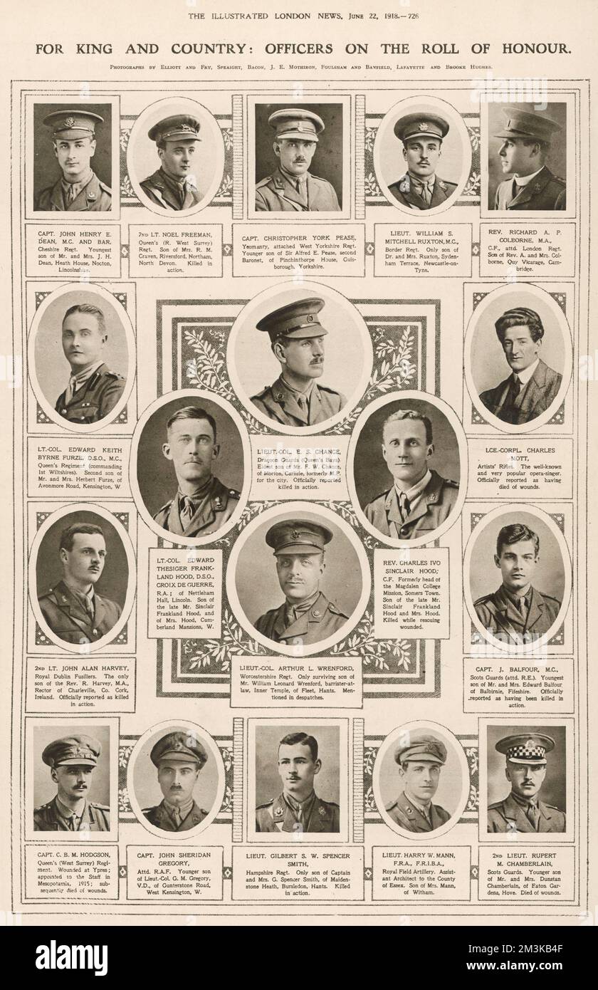 First world war roll of honour hi-res stock photography and images - Alamy