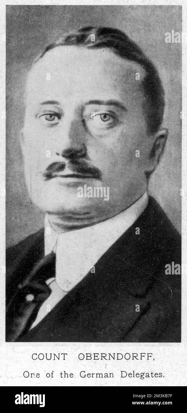 Count Oberndorff, German ambassador to Bulgaria at the end of WW1. He ...