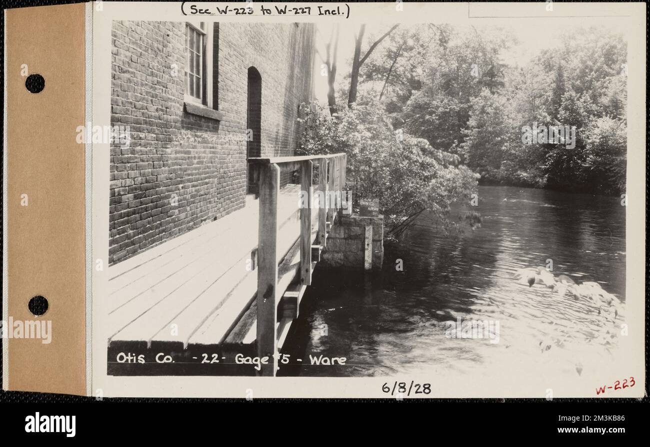 Otis Co., 22, Gage #5, Ware, Mass., Jun. 8, 1928 , Stream-gaging ...
