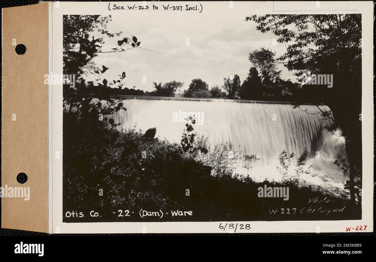 Otis Co., 22, dam, Ware, Mass., Jun. 8, 1928 , Stream-gaging stations ...