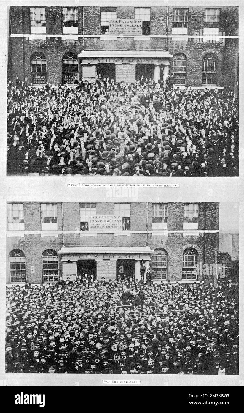 The Dock Labourers' great strike in London Stock Photo - Alamy