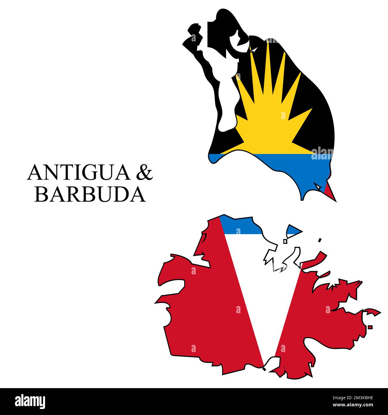 Antigua and Barbuda map vector illustration. Global economy. Famous ...