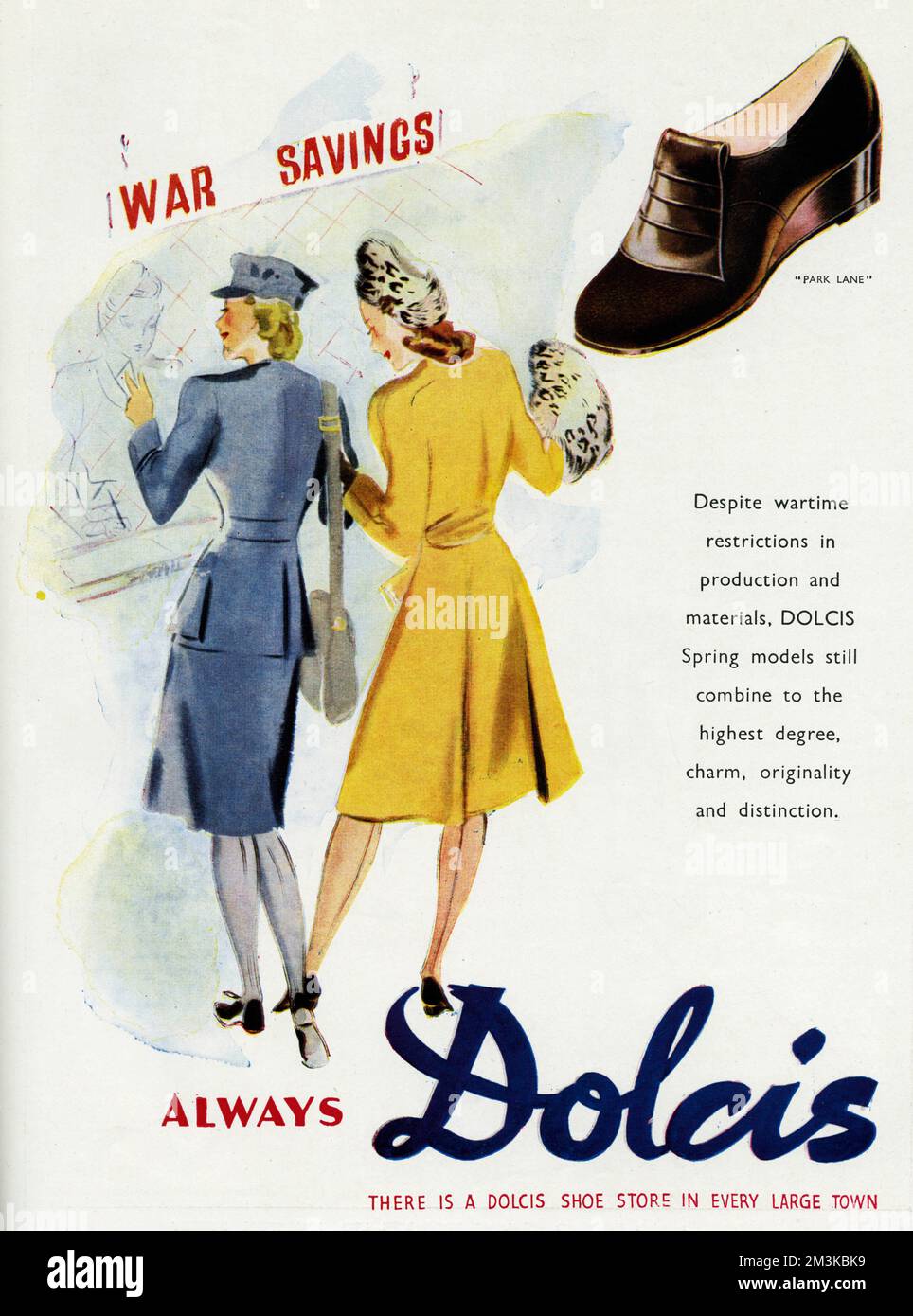 Advert for Dolcis shoes 1943 Stock Photo - Alamy