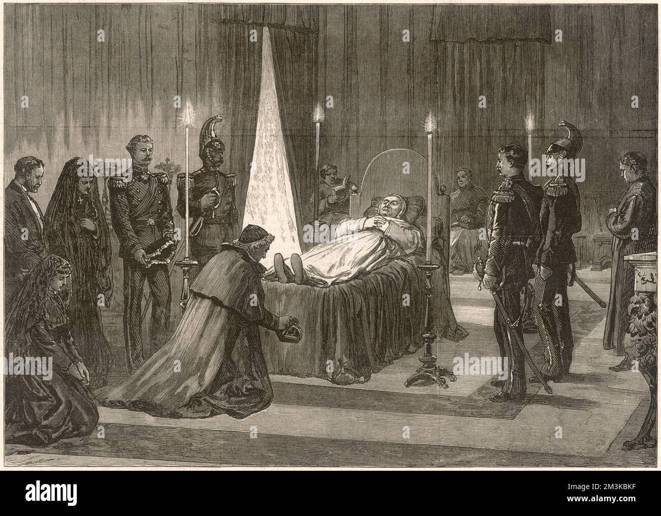 Pope Pius IX dies on 7th February 1878. He is lain in state publicly ...