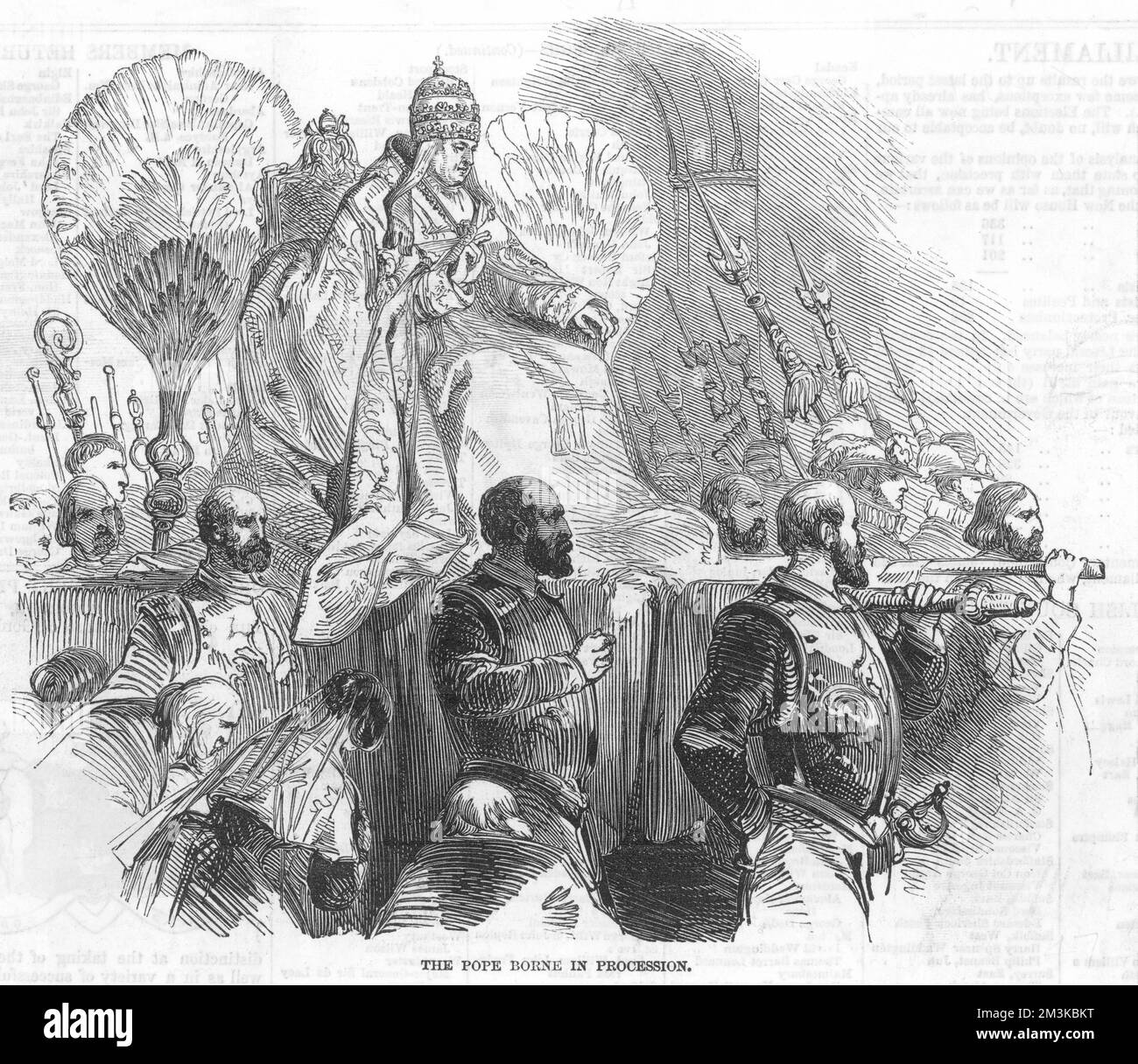 Pope procession Black and White Stock Photos & Images - Alamy