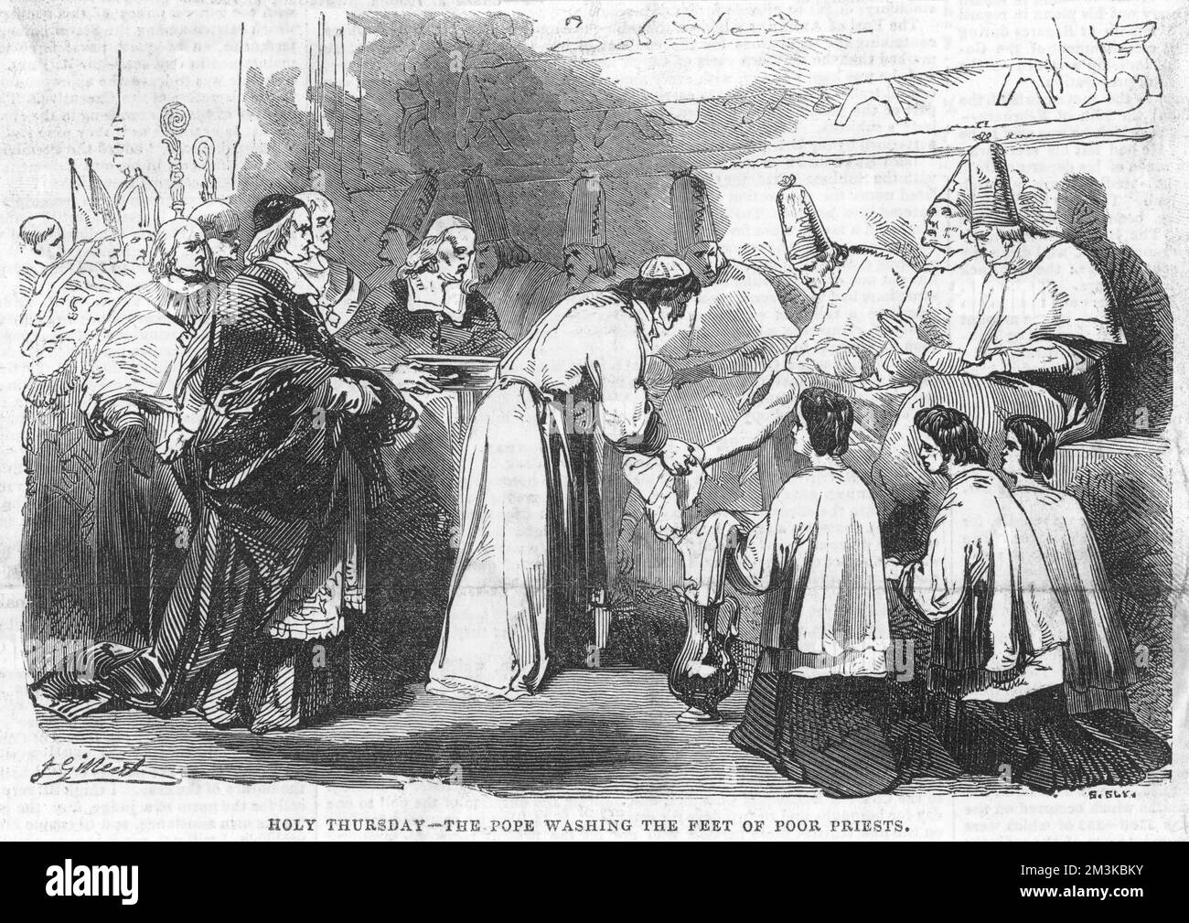 Pope washing the feet hi-res stock photography and images - Alamy