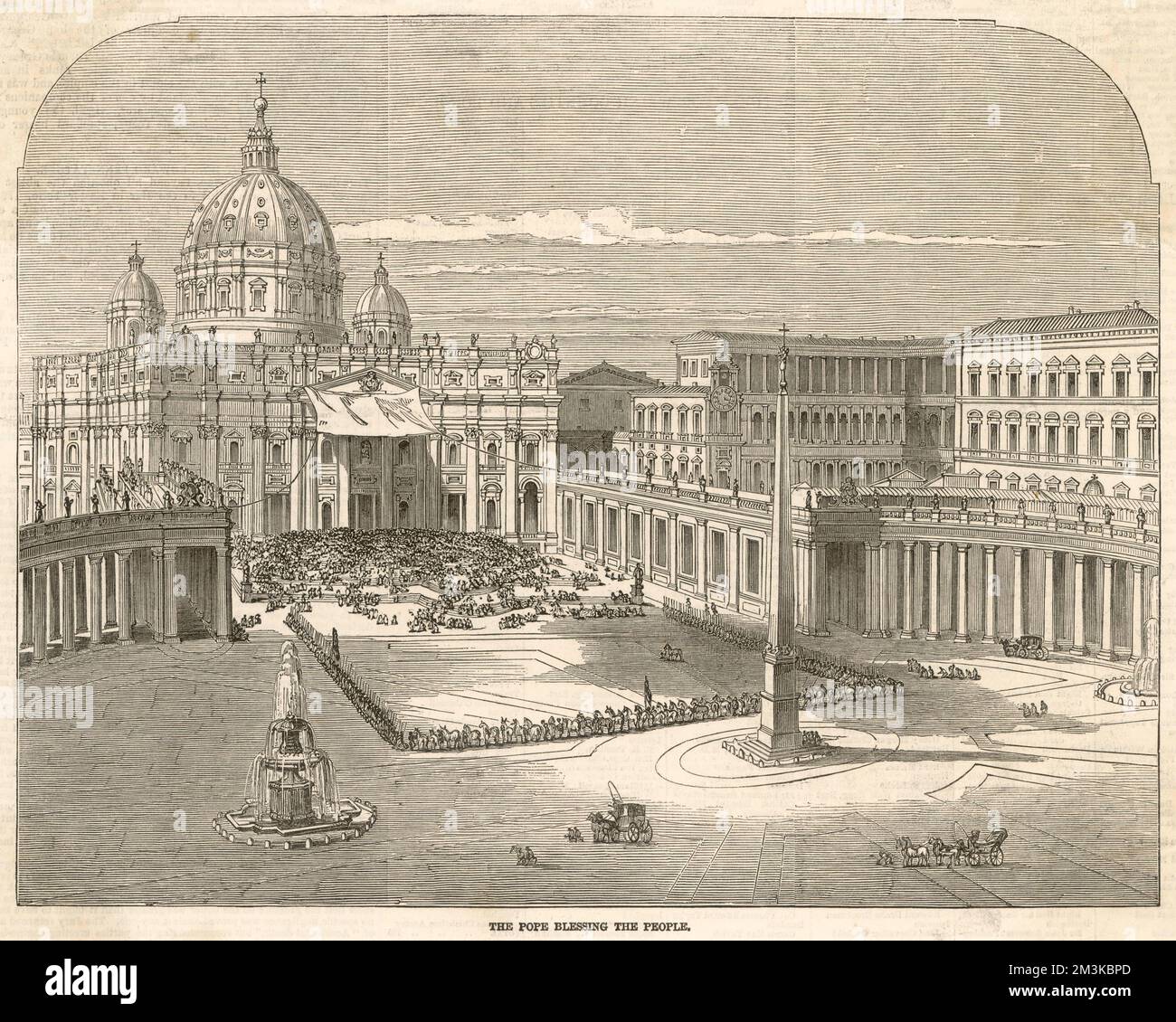Pope Pius IX blesses the people Stock Photo - Alamy