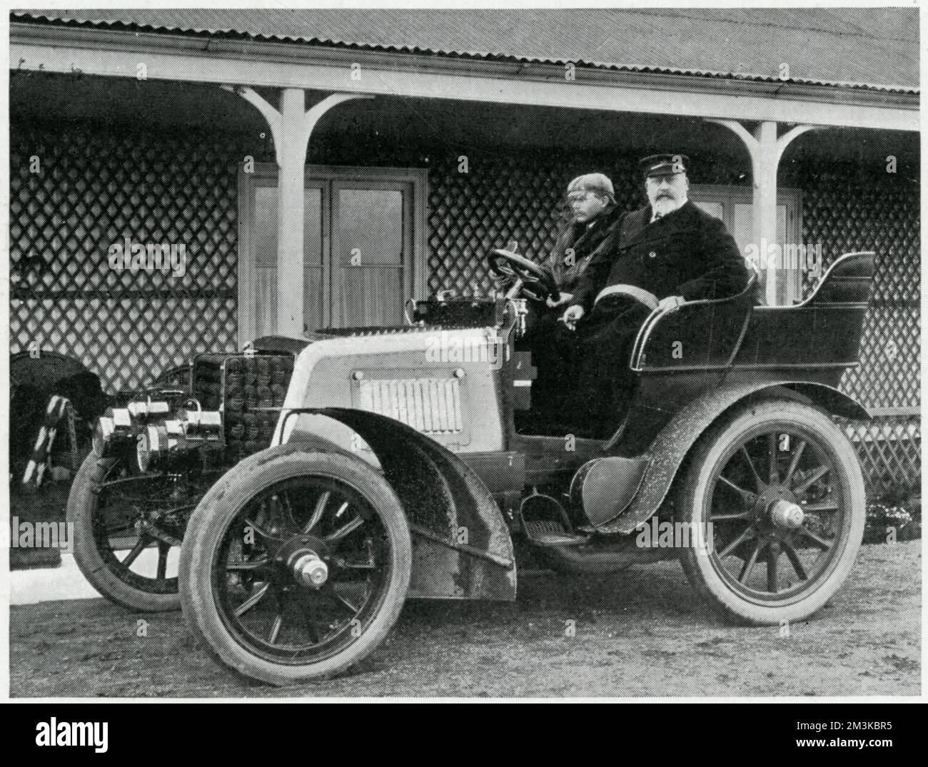 King Edward VII in his motor car 1902 Stock Photo - Alamy