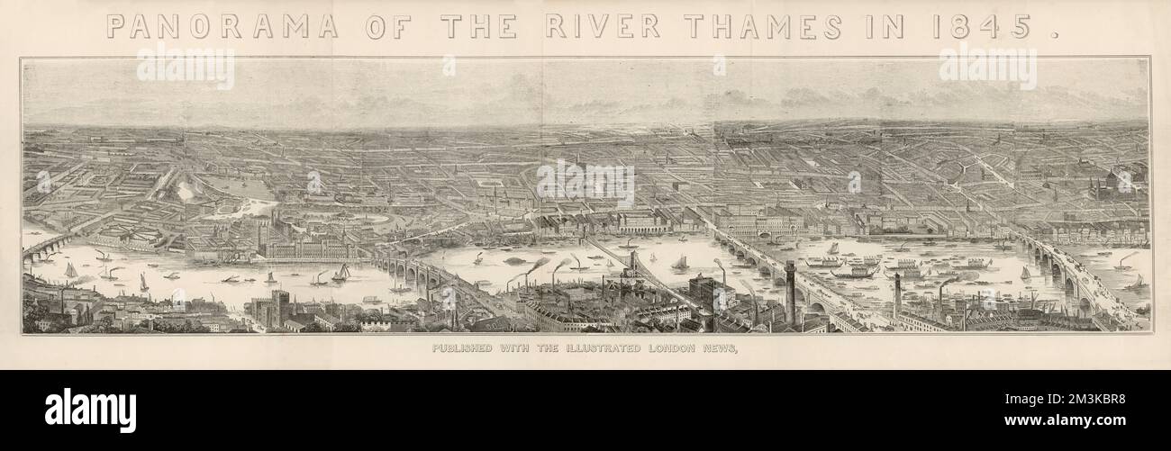 Panorama of London 1845 Stock Photo - Alamy