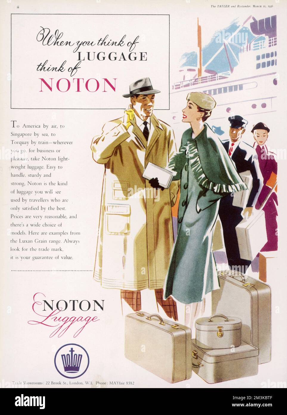 Noton luggage advertisement Stock Photo - Alamy