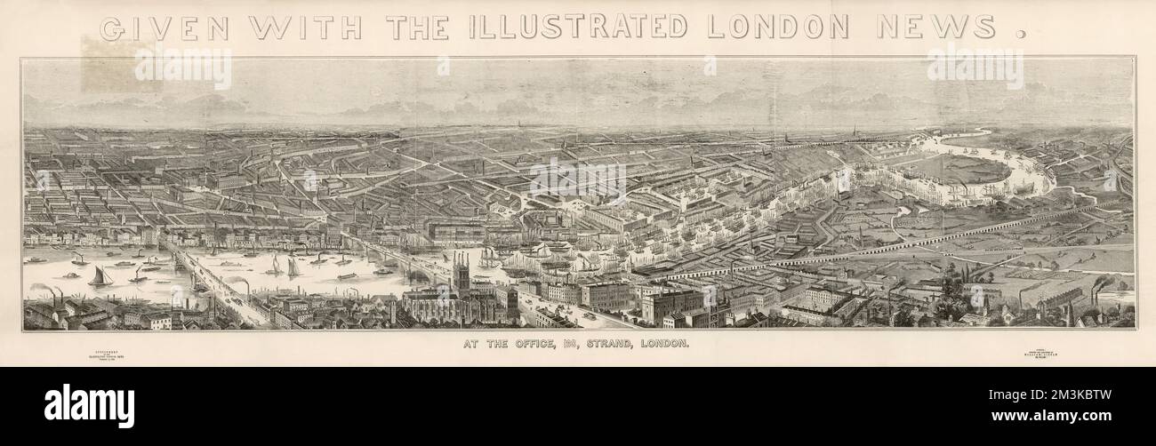Panorama of London 1845 Stock Photo - Alamy