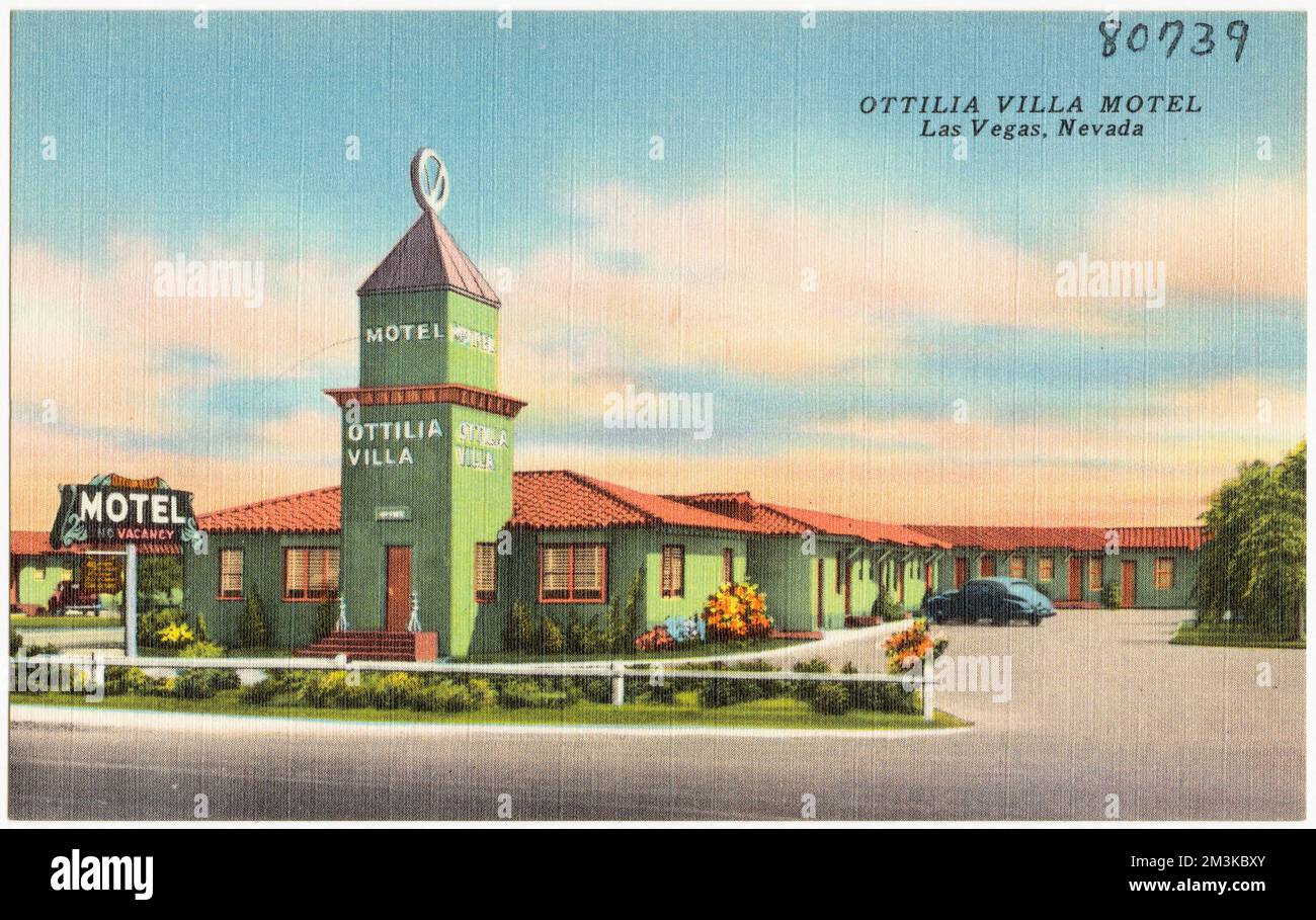 Ottilla Villa Motel, Las Vegas, Nevada , Motels, Tichnor Brothers ...