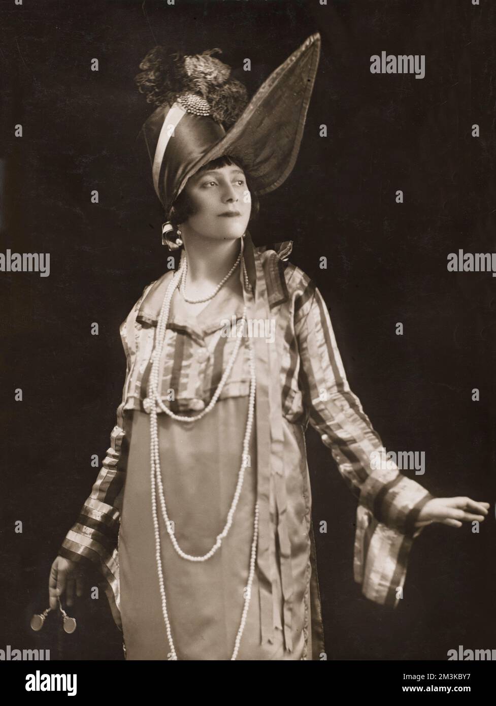 Madame Maria Levinskaya, Russian pianist, pictured wearing an ...