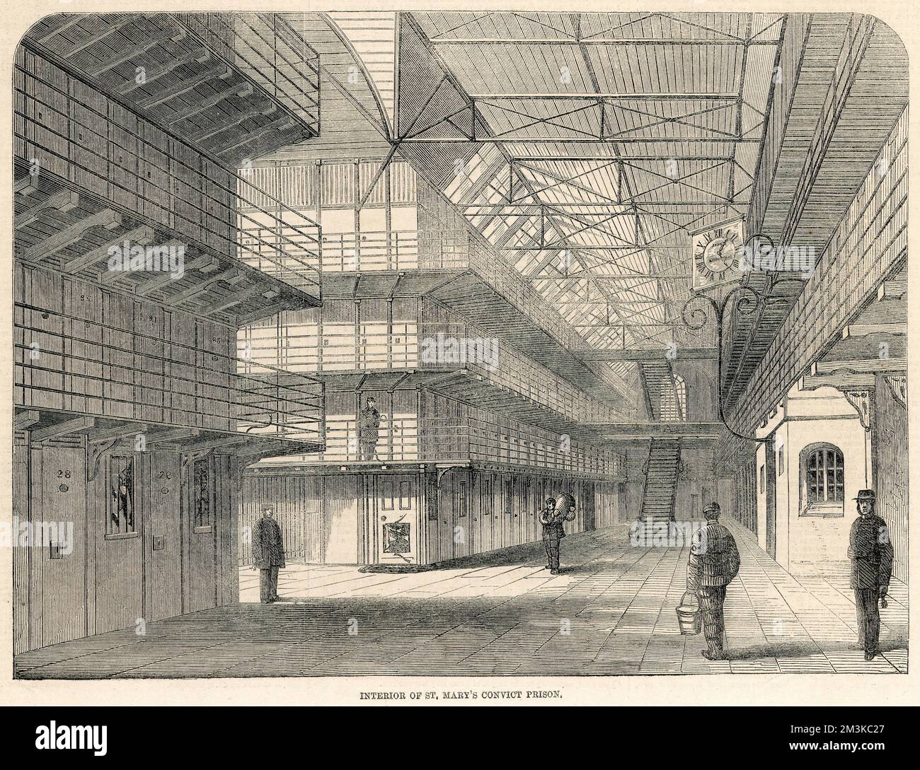 Chatham Prison Riots - Interior of the Prison Stock Photo - Alamy