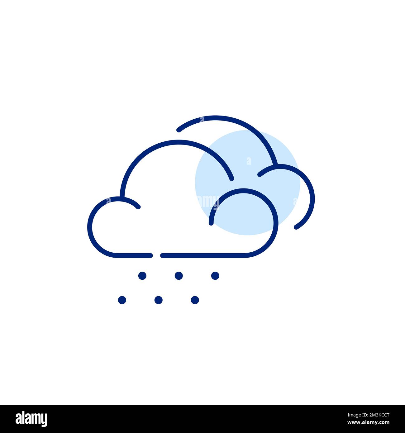 Hail heavy ice rain weather forecast. Pixel perfect, editable stroke ...