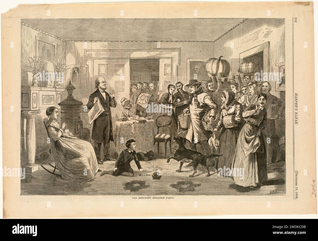 Our minister's donation party , Charity, Parties Stock Photo - Alamy