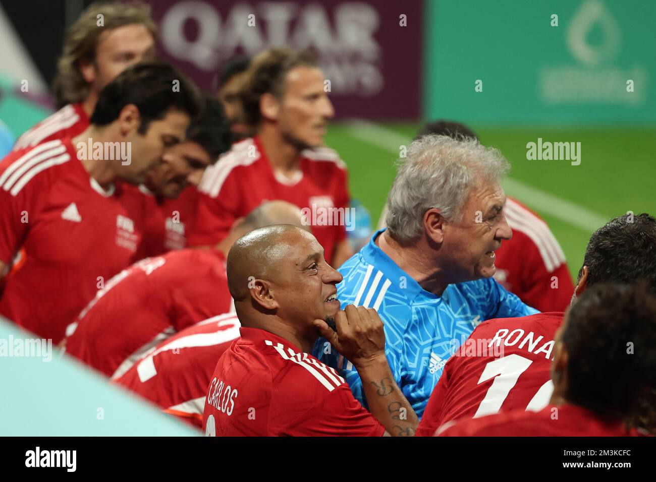 Doha, Qatar. 15th Dec, 2022. Brazil's former football player Roberto ...