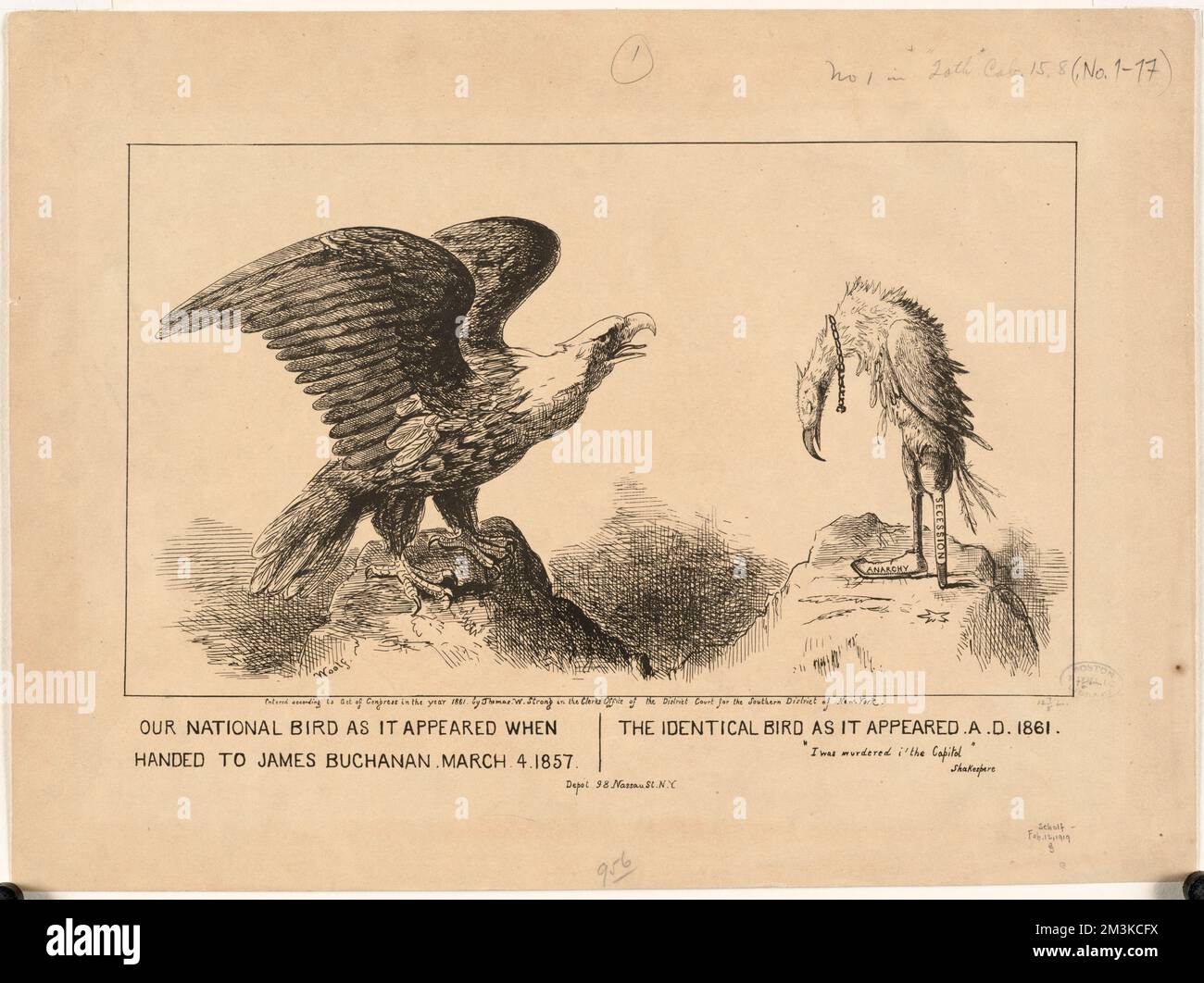 Our national bird as it appeared when handed to James Buchanan, March 4 ...
