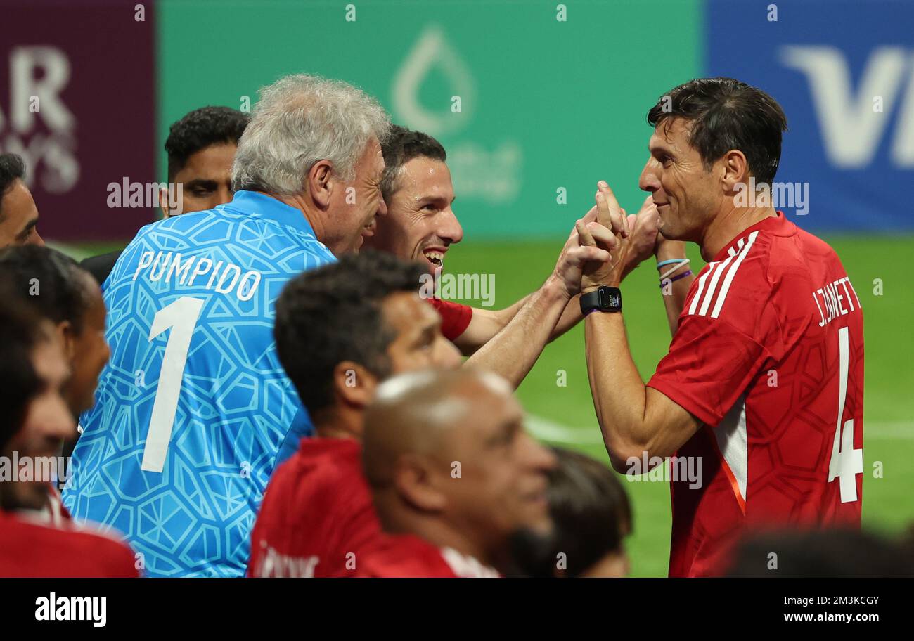 Doha, Qatar. 15th Dec, 2022. Argentina's former football player Javier ...