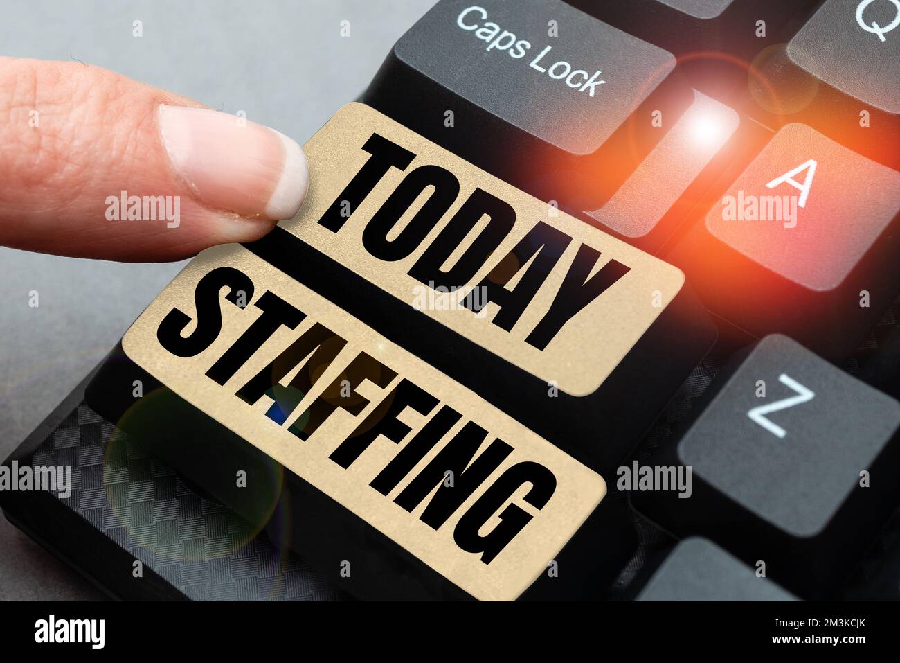 Conceptual display Staffing. Word Written on The percentage of workers ...