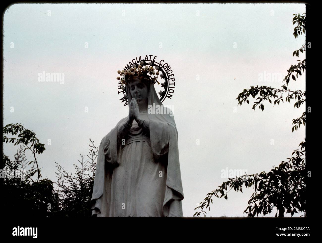 Outdoor statue of Mary, National Shrine of the Divine Mercy ...