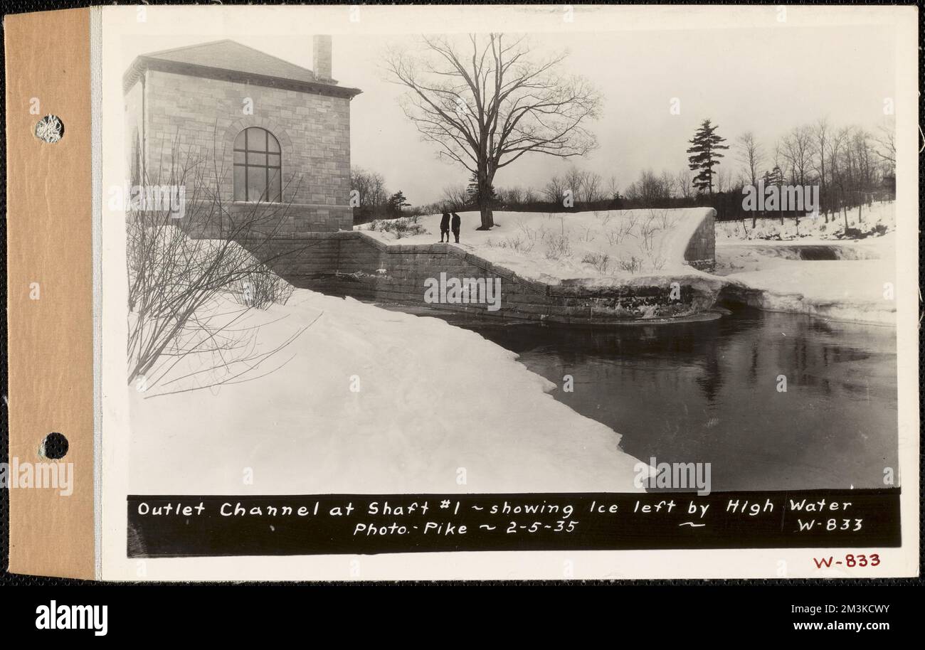 Outlet Channel at Shaft #1 showing ice left by high water, West ...