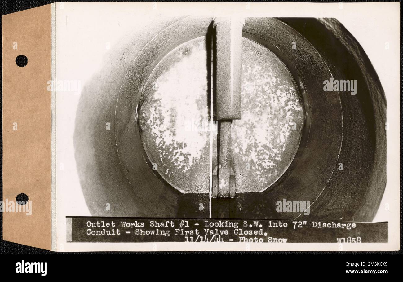 Outlet Works Shaft #1, looking southwest, into 72' discharge conduit ...