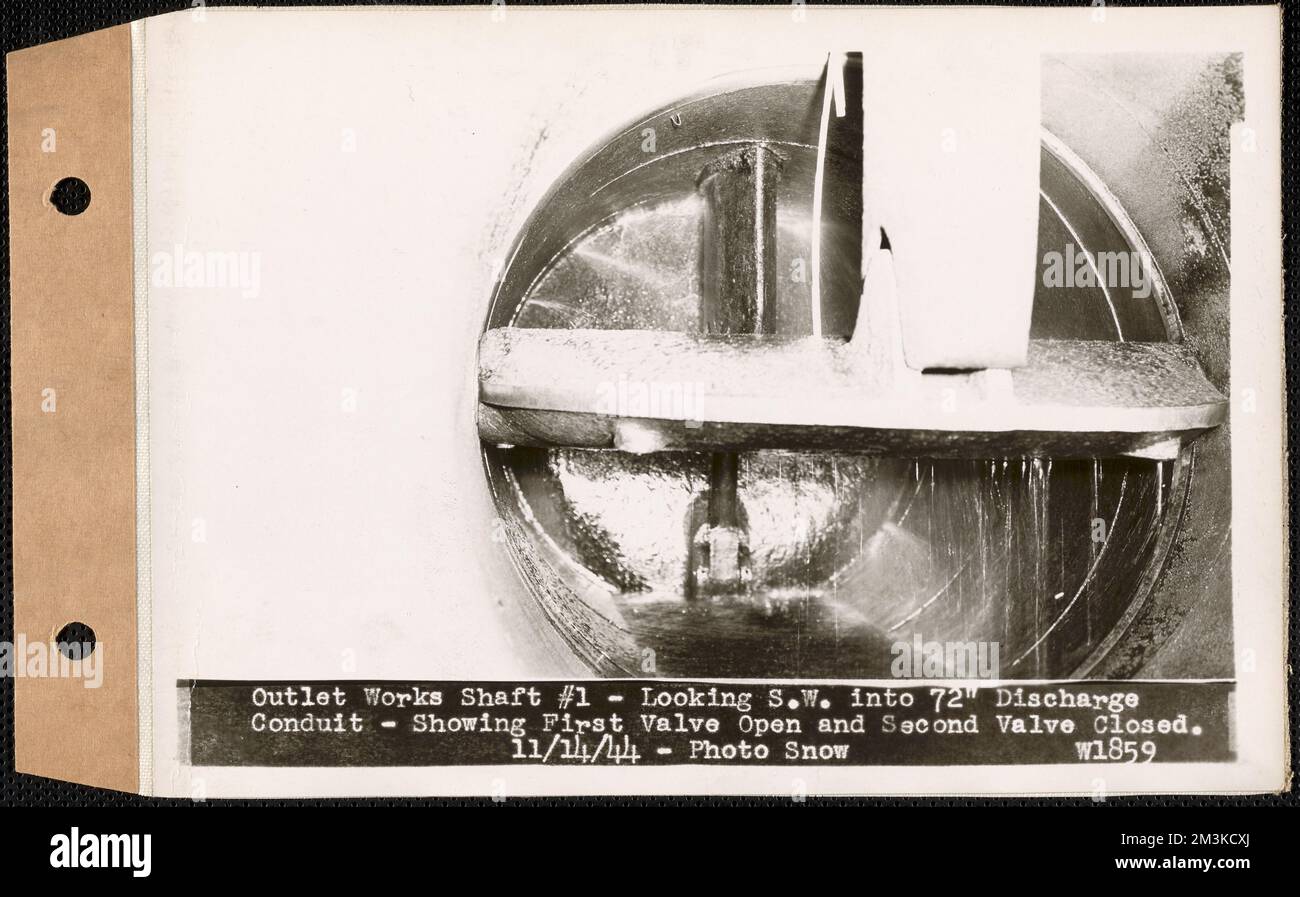 Outlet Works Shaft #1, looking southwest, into 72' discharge conduit ...