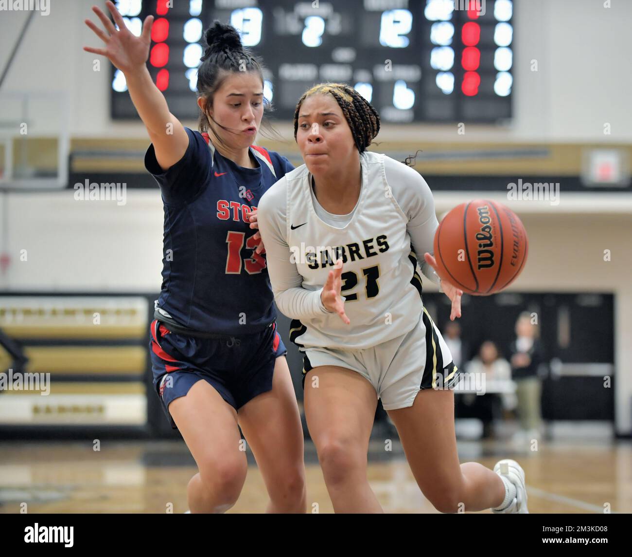 USA. After gaining an inside position on an opponent a player drove ...